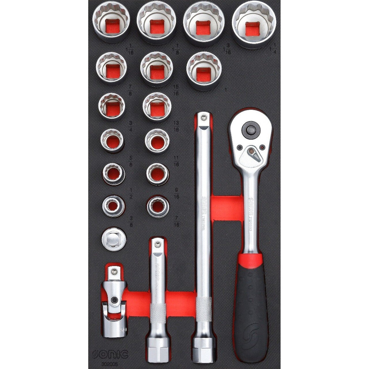 Combination Socket 1/2" (SAE), 20-PCS - SMALL — GarageTools.com.au