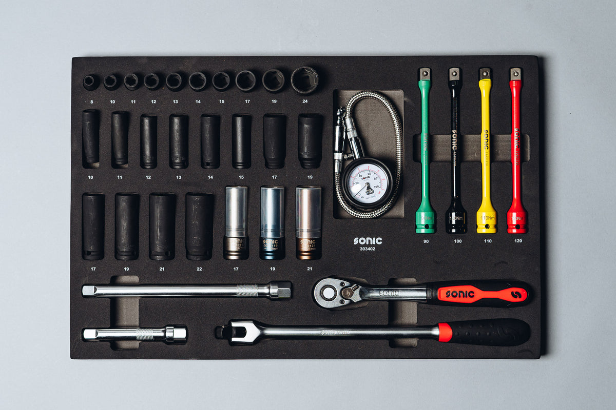 Combination Socket Set & Impact Sockets 1/2", 34-PCS - MEDIUM ...