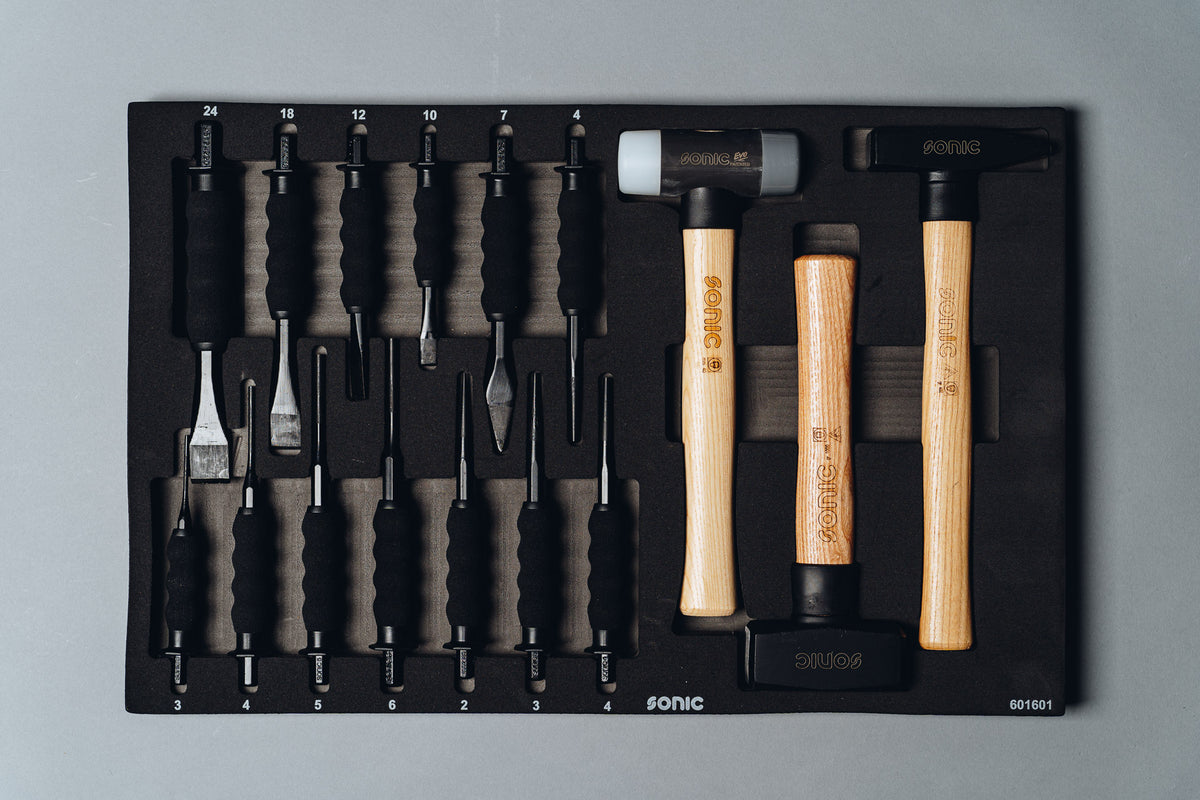 Chisel, Hammer Set, 16-PCS - MEDIUM — GarageTools.com.au